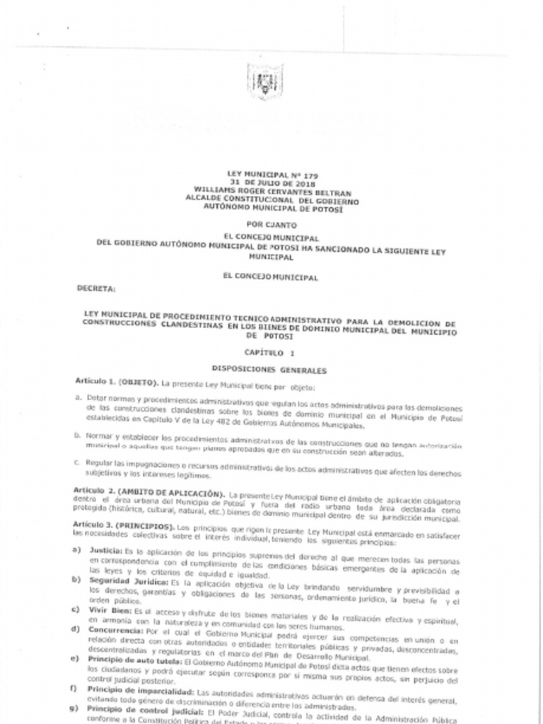 Ley 179 | PDF