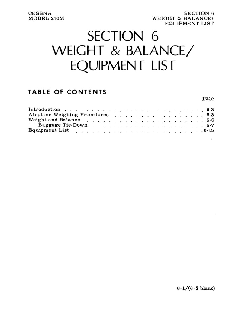 Peso y Balance | PDF | Aerospace | Aerospace Engineering