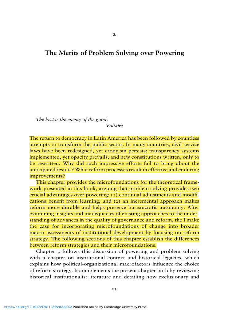 08.0 PP 23 42 The Merits of Problem Solving Over Powering | PDF ...