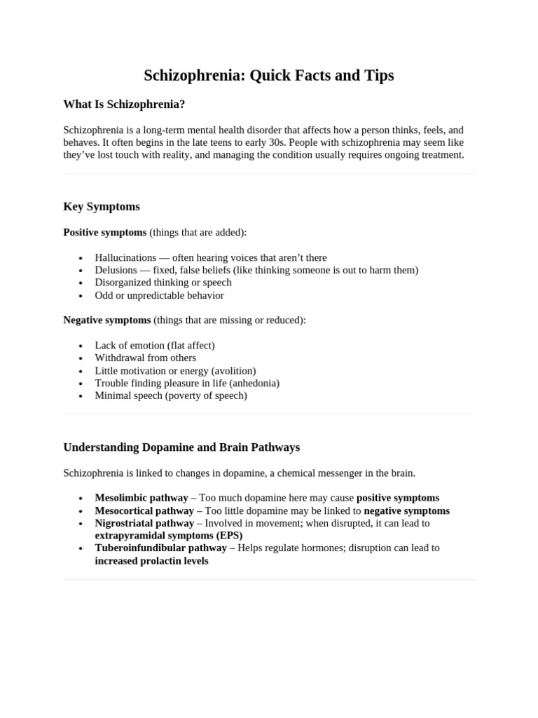 Schizophrenia - Study Worksheet | PDF | Schizophrenia | Antipsychotic