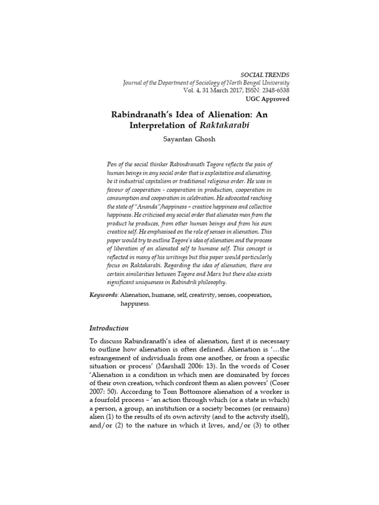 Social Trends Vol 4 2017 03 | PDF | Marx's Theory Of Alienation ...