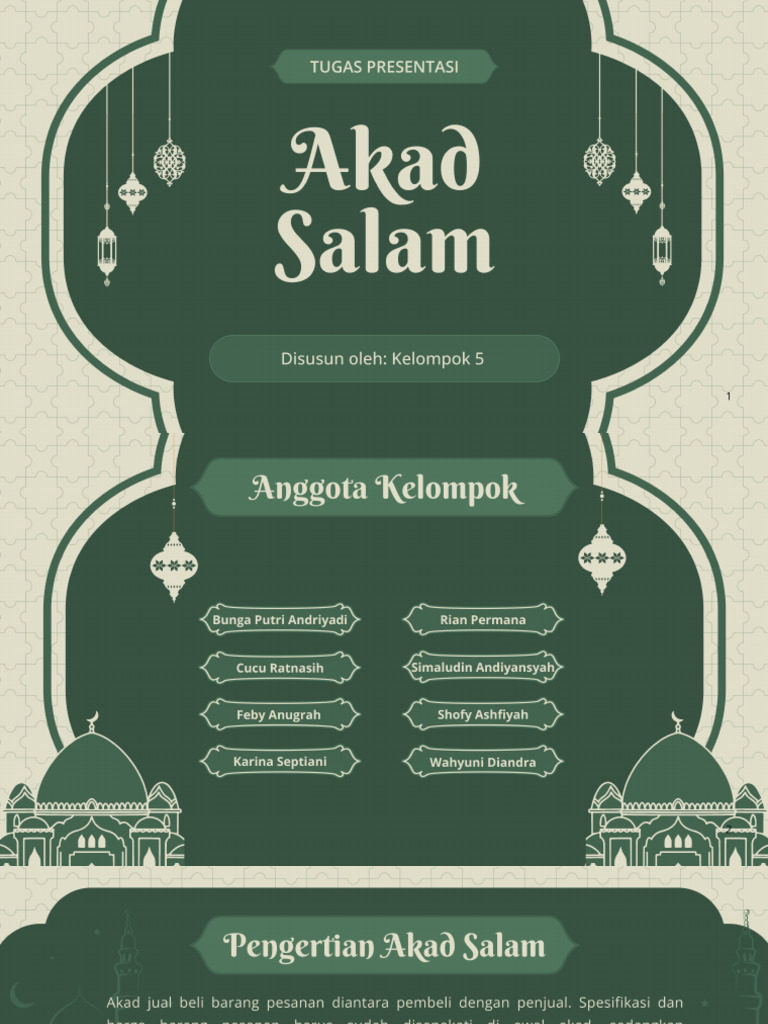 Eksyar Kelompok 5 (Akad Salam) | PDF