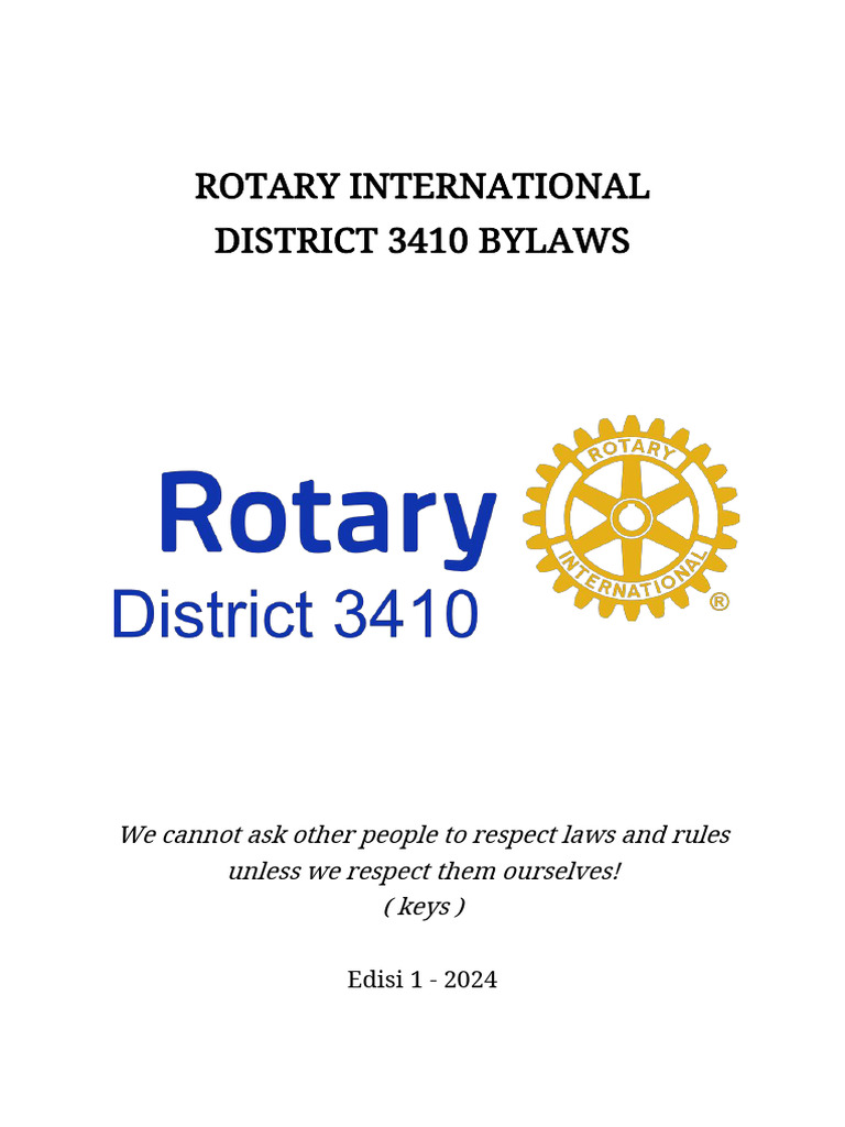 A5 - Buku Rid 3410 Bylaws Rotary | PDF