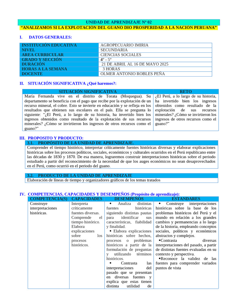 Unidad 2 CCSS 4° - 5° 2025 Cuarto | PDF | Evaluación | Aprendizaje