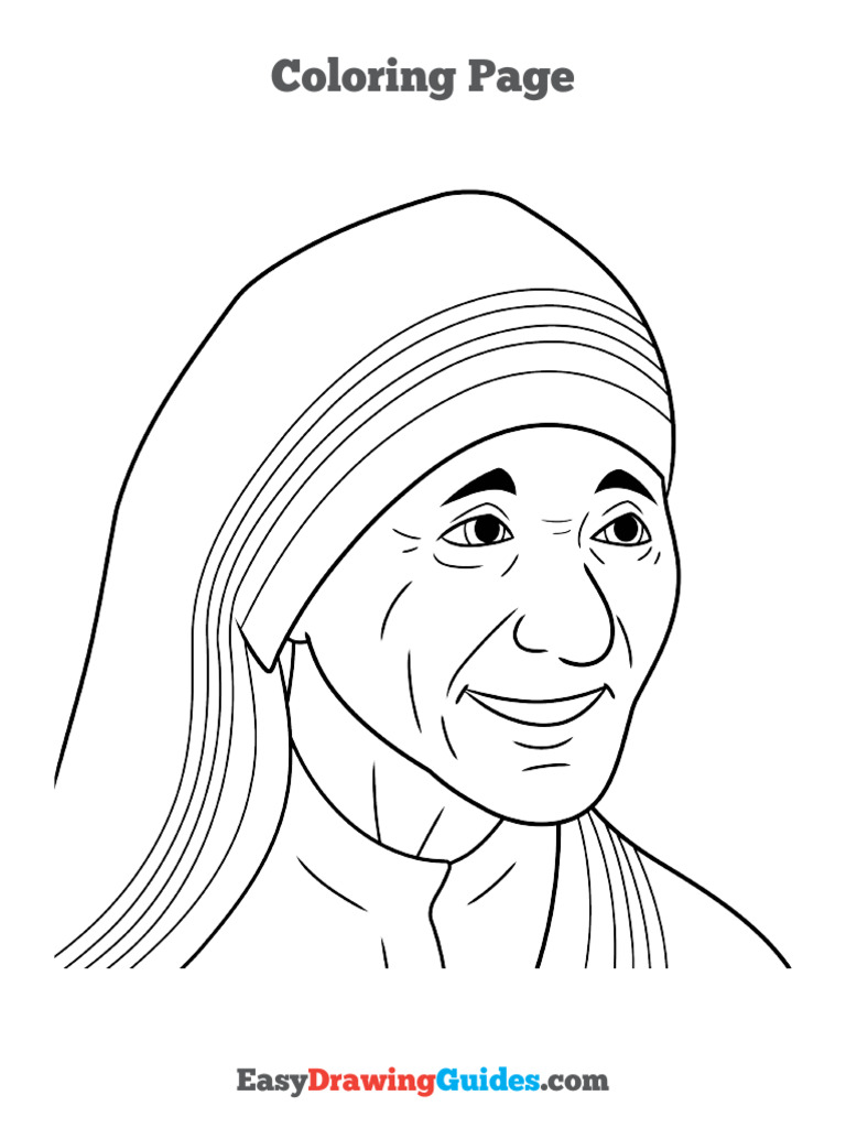 2329 Easy Mother Teresa Coloring Page | PDF