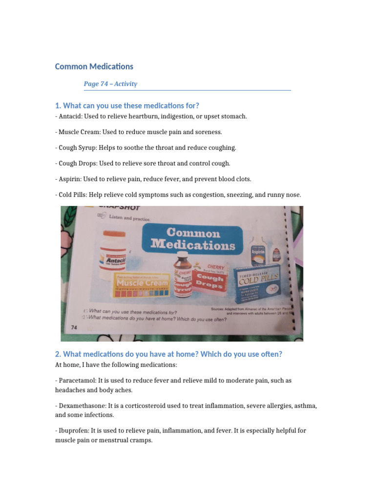 Common Medications Report | PDF