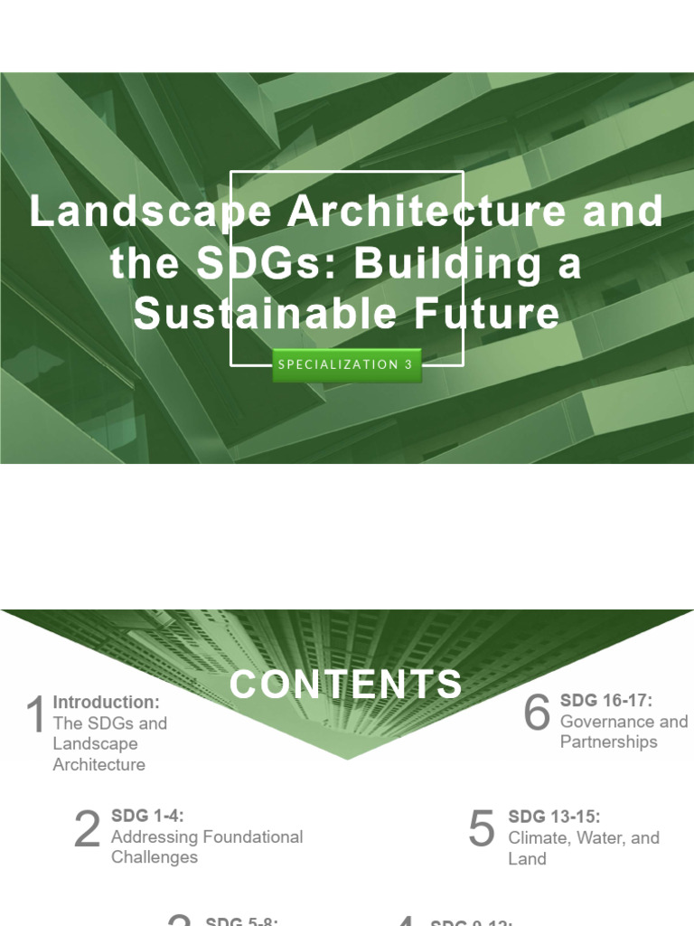 19 - Landscape Architecture and Sdgs | PDF | Sustainability ...