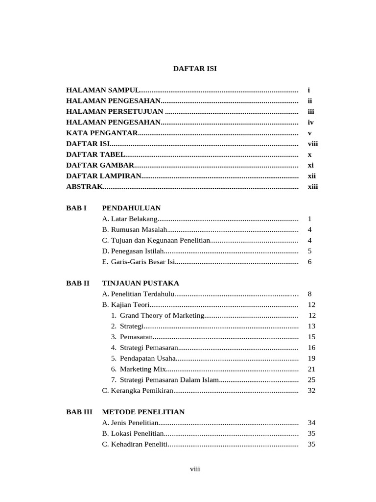 5 Daftar Isi | PDF