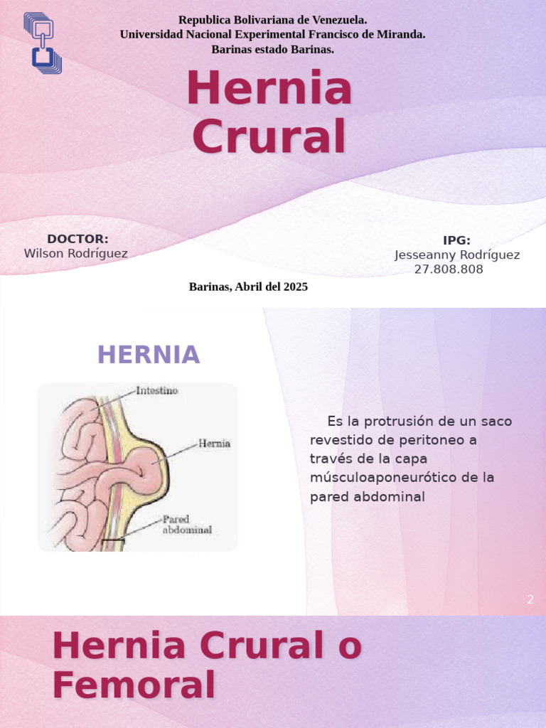Hernia Crural: Causas, Síntomas y Tratamiento | PDF | Abdomen