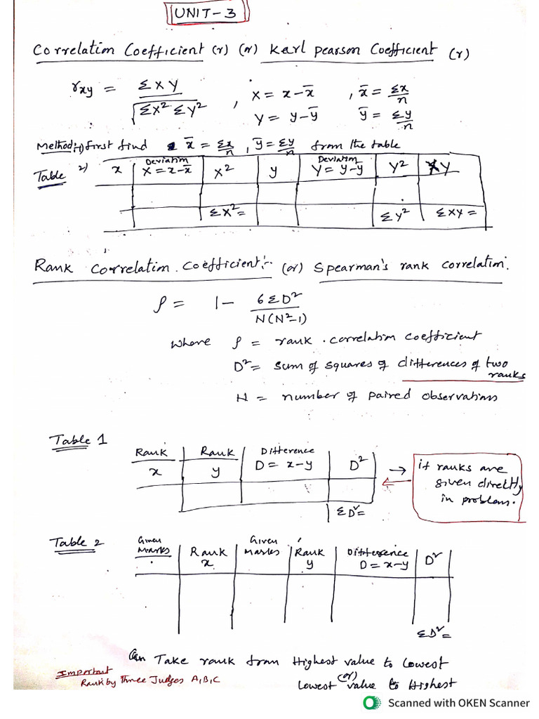UNIT 3 Formulas | PDF