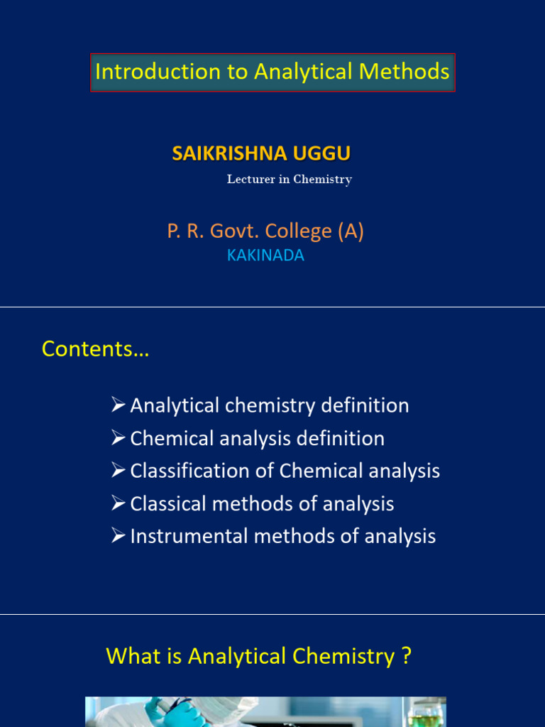 Overview of Analytical Techniques | PDF | Analytical Chemistry | Titration