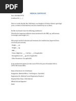 Conductor Licence Medical Certificate Form | PDF