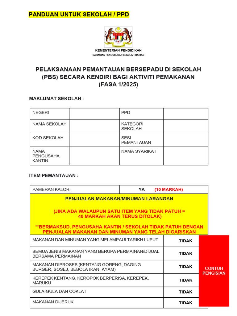 Panduan Untuk Sekolah & PPD - Pbs | PDF
