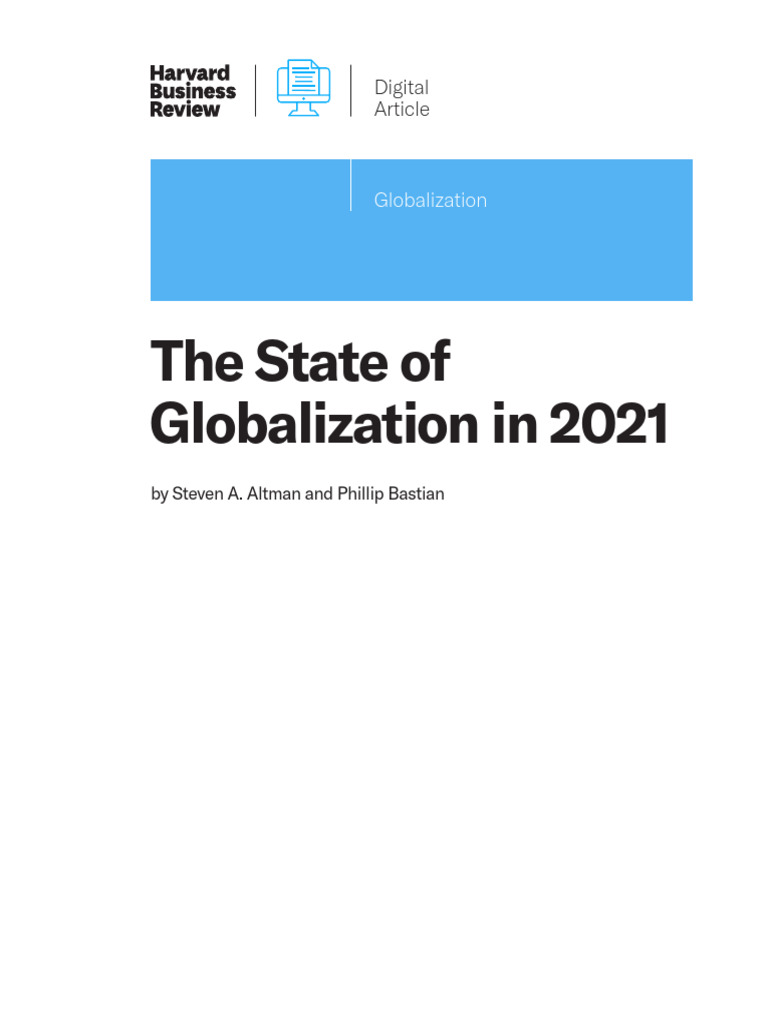 Globalization Trends in 2021 Analysis | PDF | Globalization | Copyright