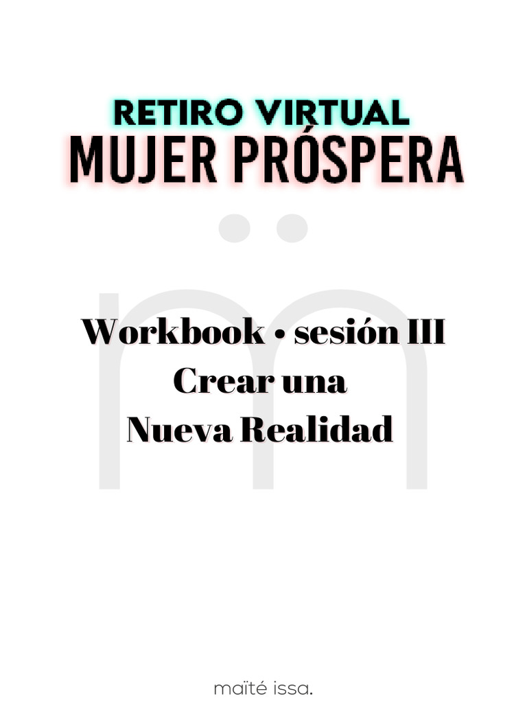 Workbook Sesión 3 RV Mujer Próspera | PDF