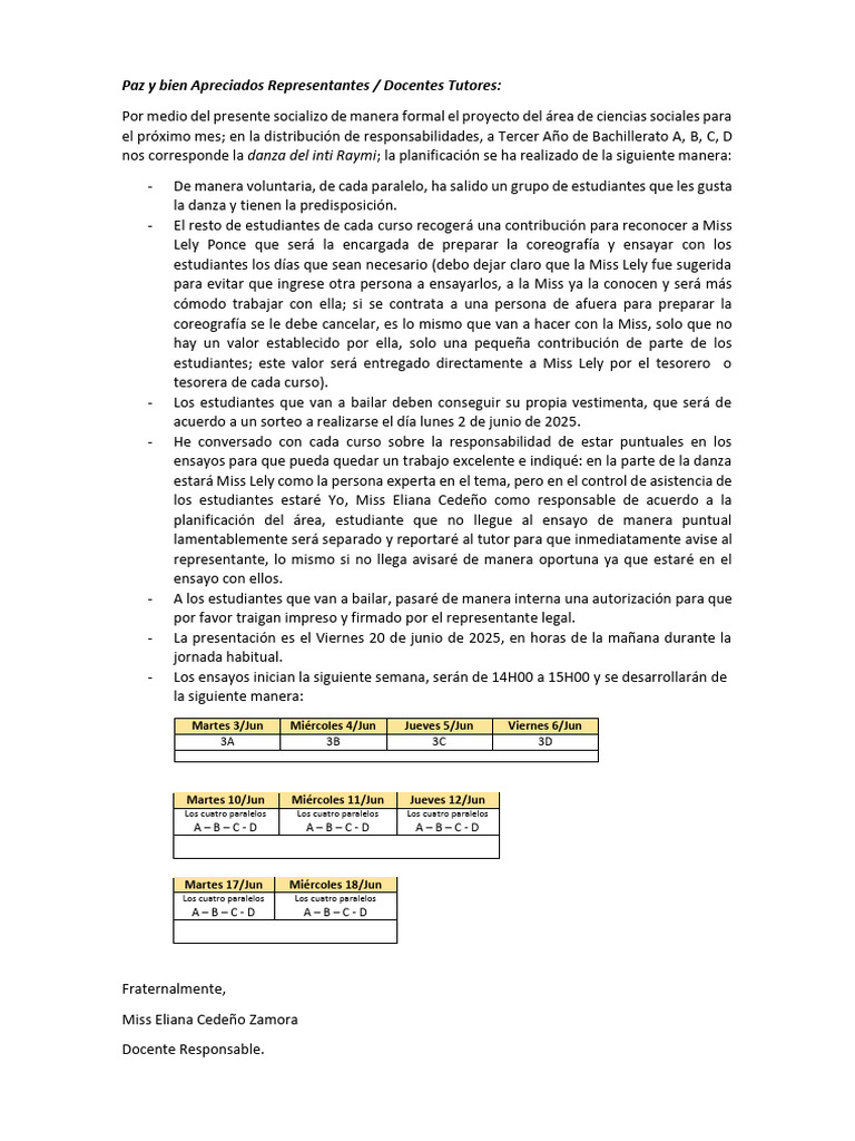 Comunicado Proyecto Eess | PDF