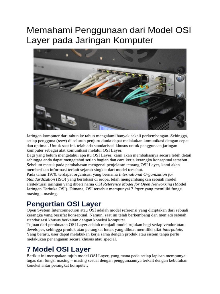 PERTEMUAN 6 Memahami Penggunaan Dari Model OSI Layer Pada Jaringan ...