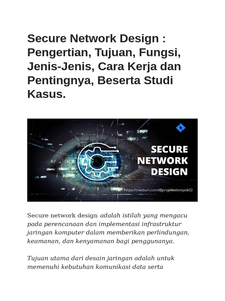 Pertemuan 13 Secure Network Design | PDF