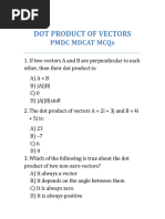 MCQs on Vectors for Class 11 | PDF | Euclidean Vector | Force