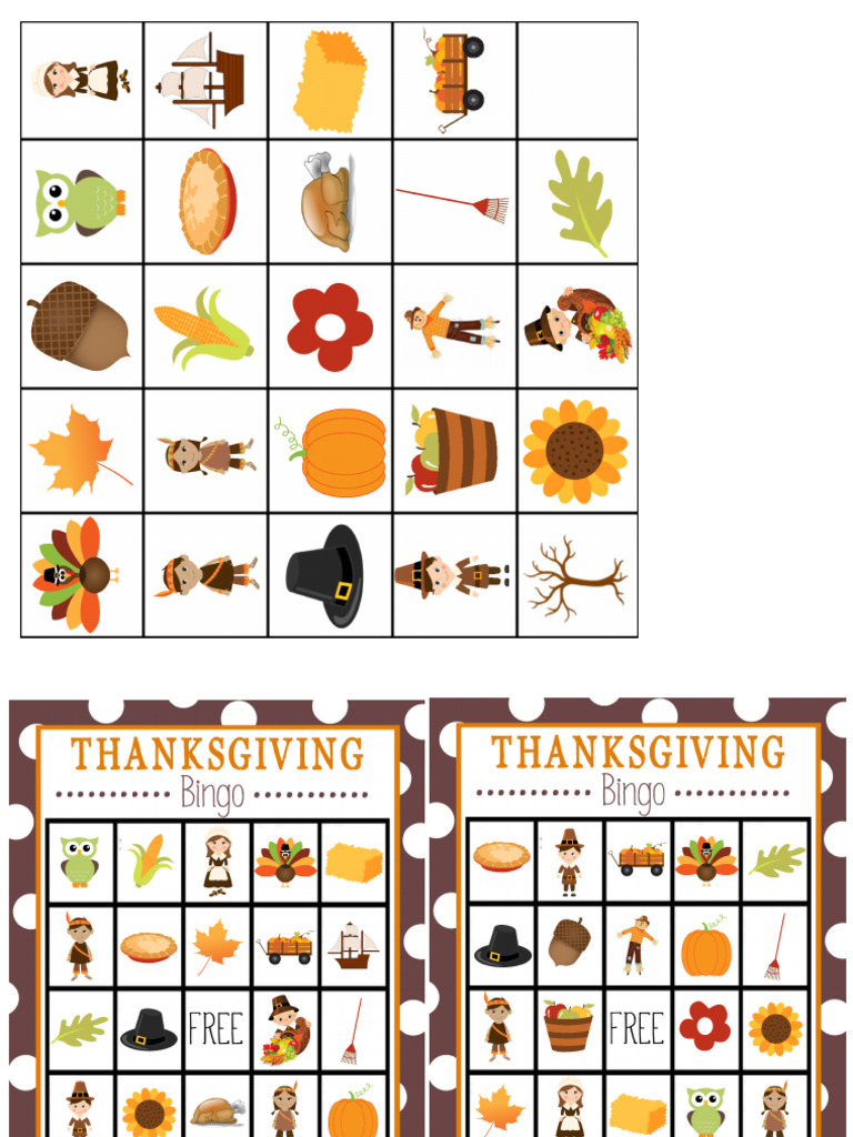 Thanksgiving Bingo Boards | PDF