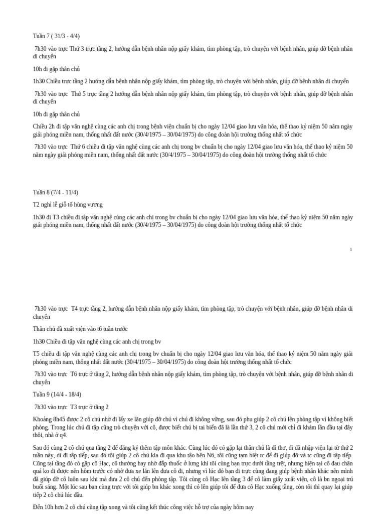 Nhat Ky Thuc Tap Cuoi Ky | PDF