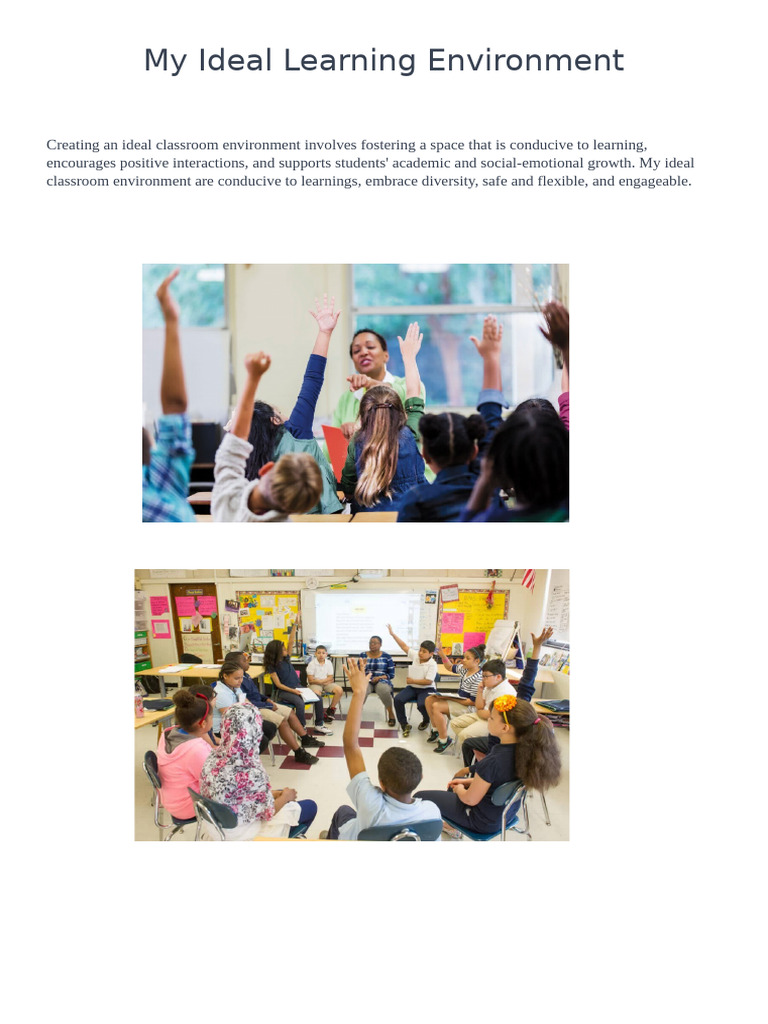 My Ideal Learning Environment | PDF