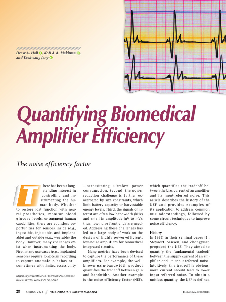 Quantifying Biomedical Amplifier | PDF | Amplifier | Electronic Circuits