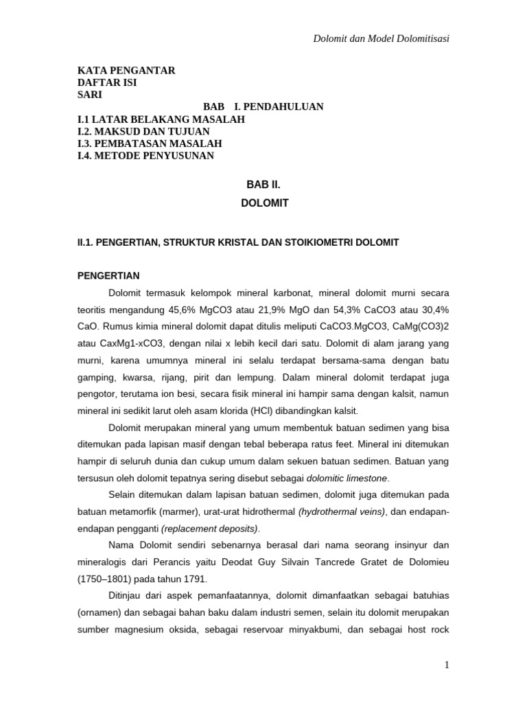 Perbedaan Dolomit dan Kiserit | PDF