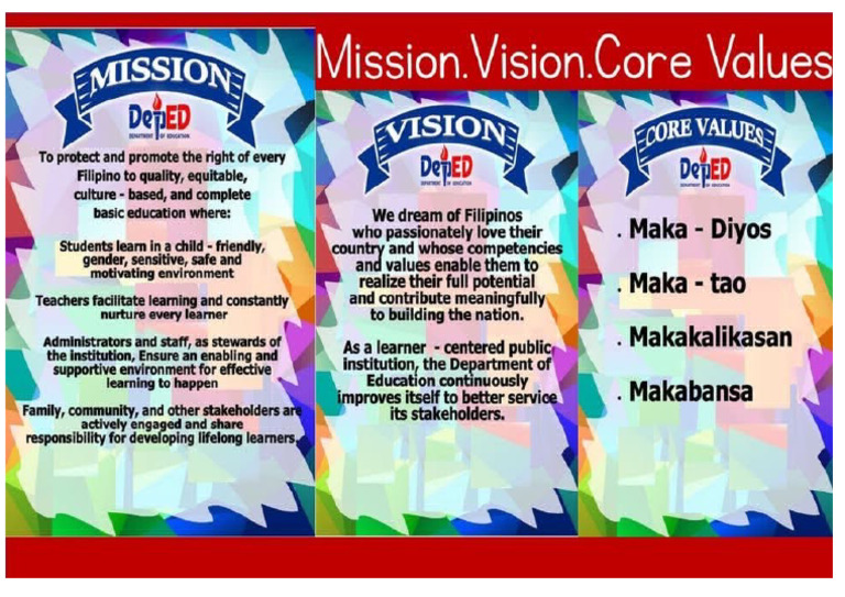 DepEd Mission, Vision and Core Values | PDF