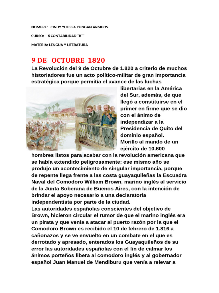 9 de Octubre 1820 | PDF