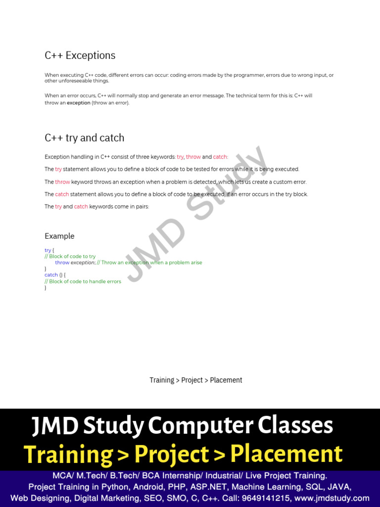 OOPS11 TryCatch | PDF