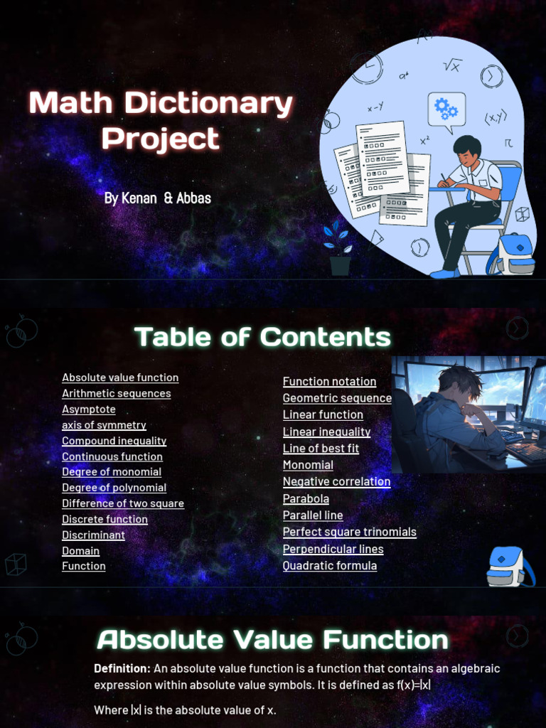 Comprehensive Math Terms Dictionary | PDF | Polynomial | Function ...
