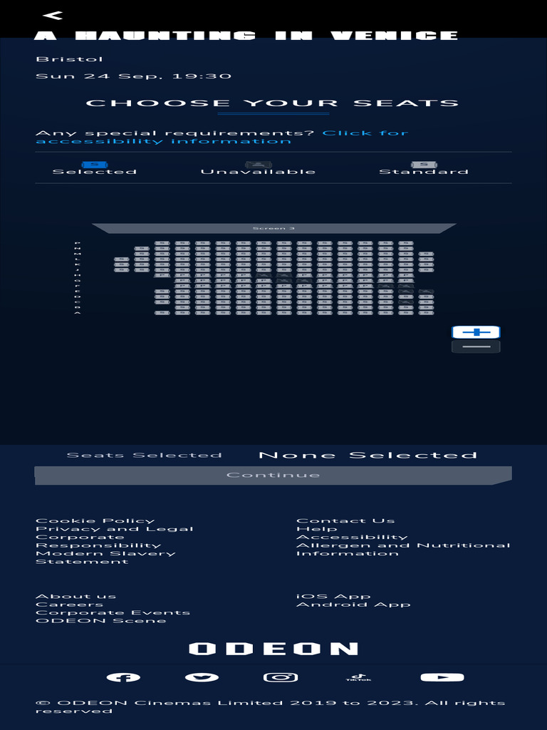 Seat Picker - ODEON | PDF