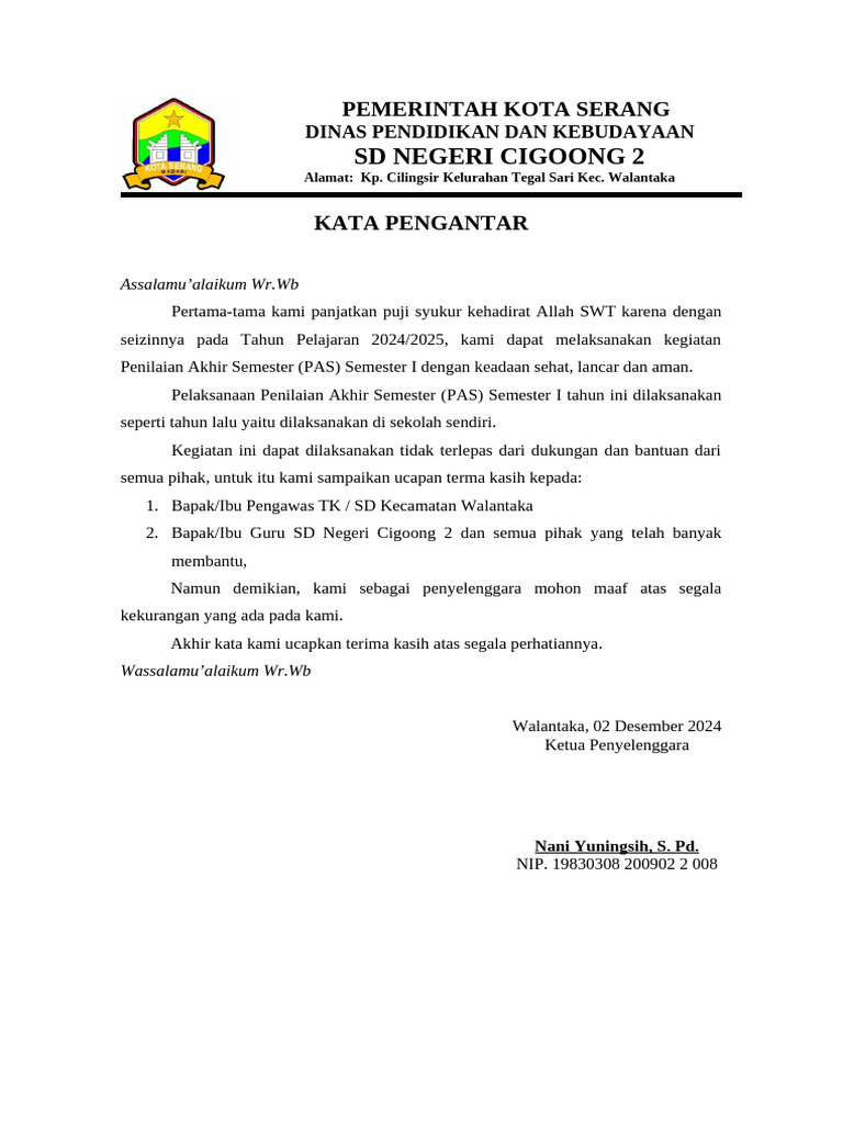 Proposal Pas SM 1 | PDF