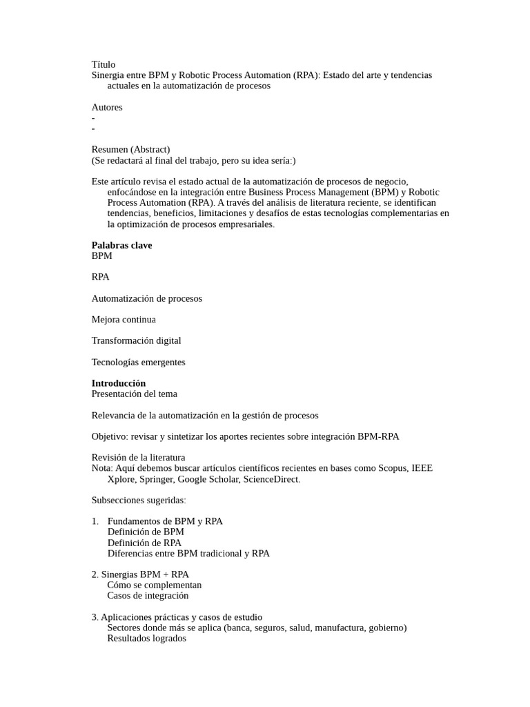 Estructura de Un Mini Articulo Científico | PDF