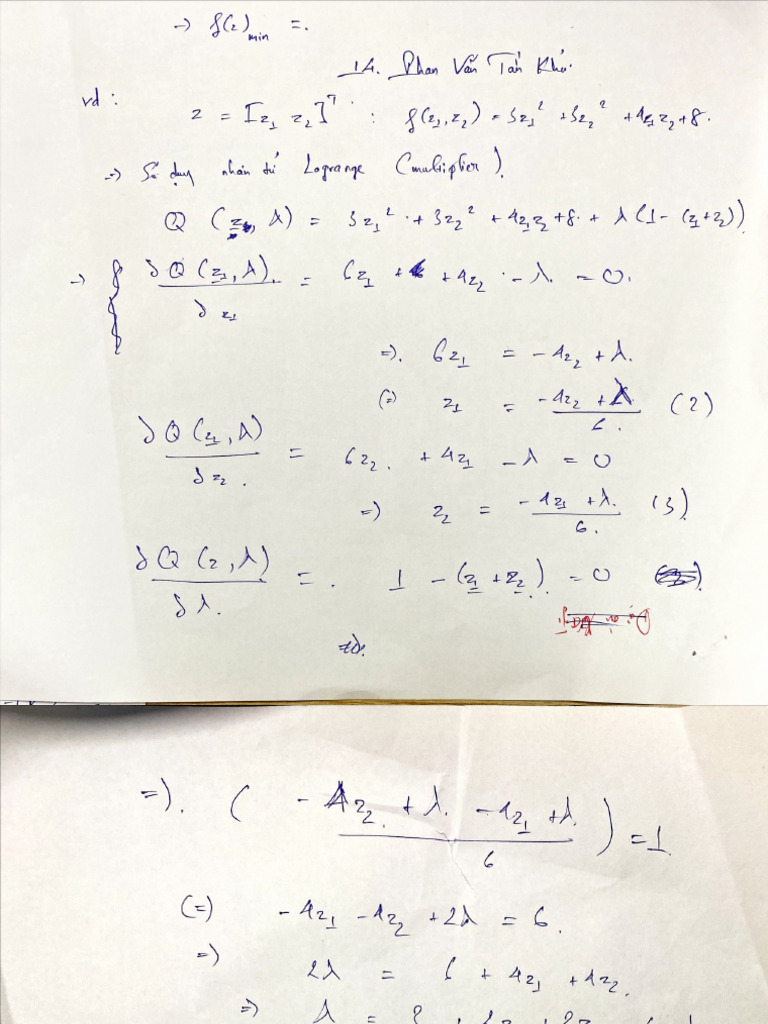 (Chap 2) Opt. Theory - Tìm Min F (Z) V I Constraint 1 | PDF