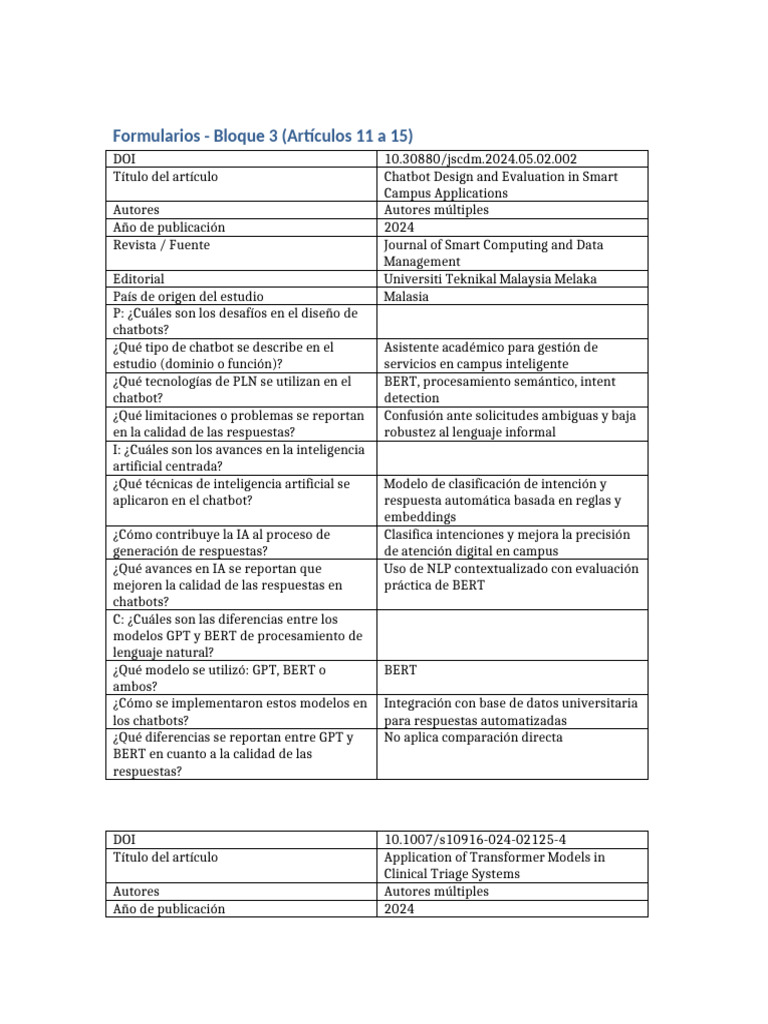Formularios Bloque3 Articulos 11a15 | PDF | Inteligencia artificial | Inteligencia (IA) y semántica