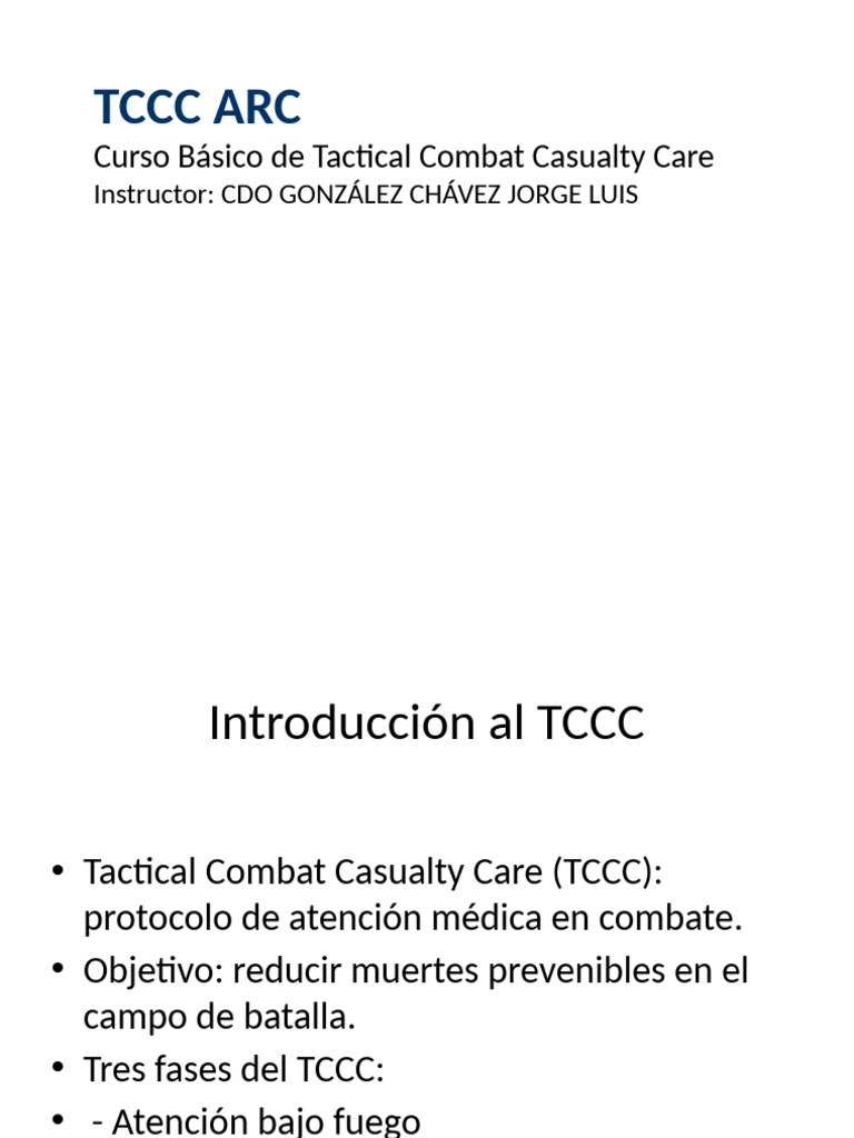 TCCC Arc Presentacion Completa | PDF