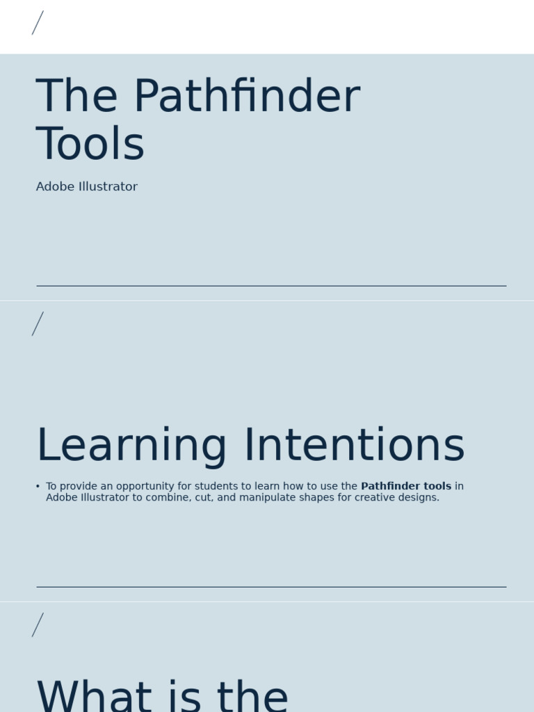 Mastering Pathfinder Tools in Illustrator | PDF