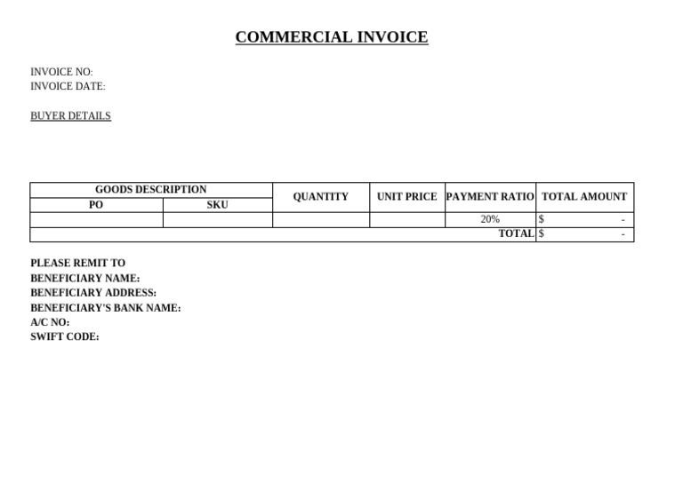 Commercial Invoice | PDF