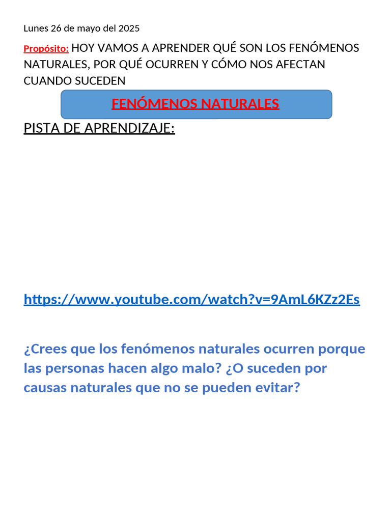 Fenomenos Naturalees | PDF