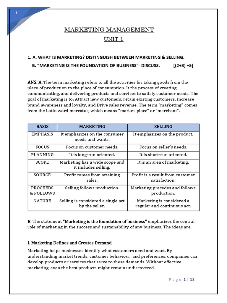 Marketing Management Fundamentals | PDF | Marketing | Sales