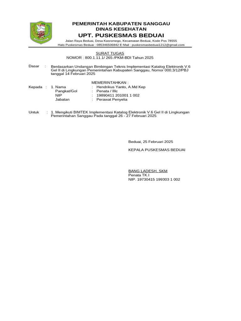 Format SPD 2025 | PDF