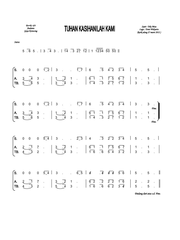 Tuhan Kasihanilah Kami | PDF