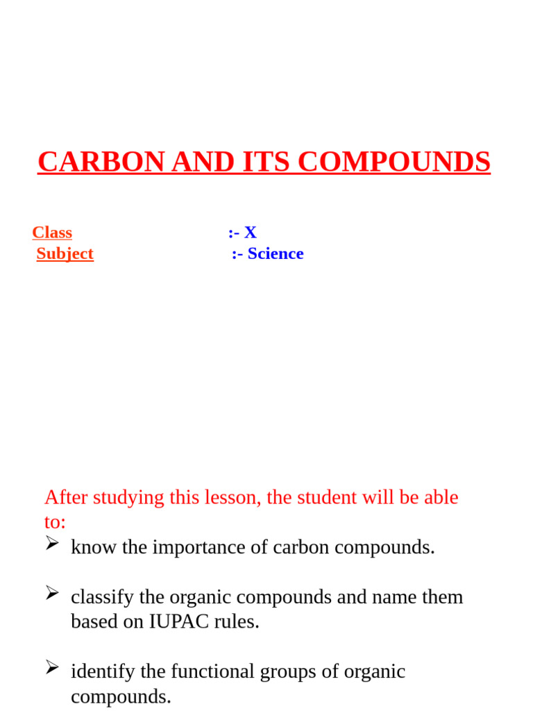 Carbon and Its Compounds | PDF | Hydrocarbons | Chemical Bond