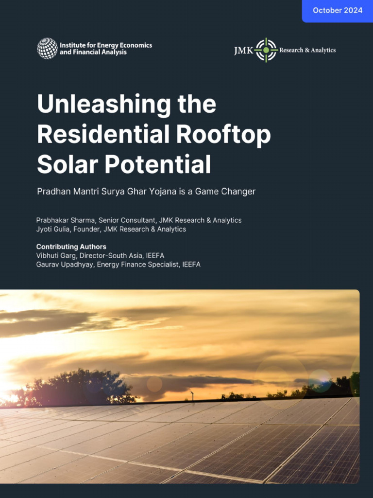 IEEFA - Unleashing The Residential Rooftop Solar Potential - Oct2024 | PDF | Solar Power ...