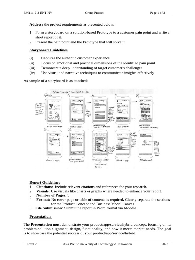 BM111-2-2-ENTINV-Project Question | PDF | Narrative | Prototype