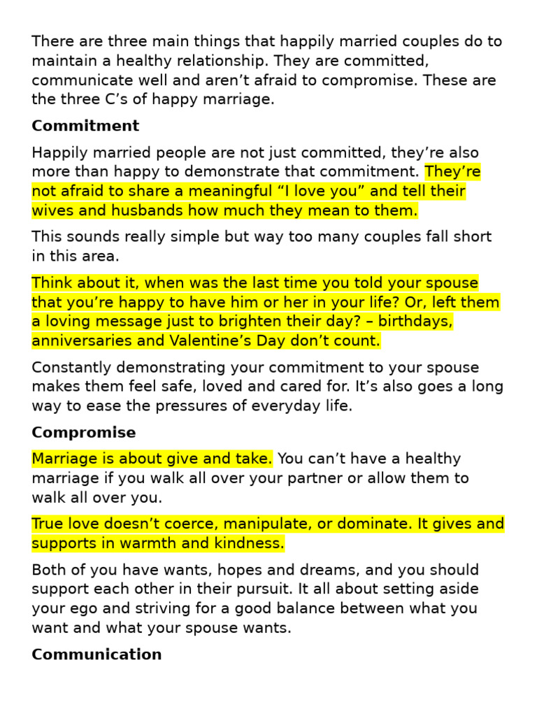 There Are Three Main Things That Happily Married Couples Do To Maintain ...