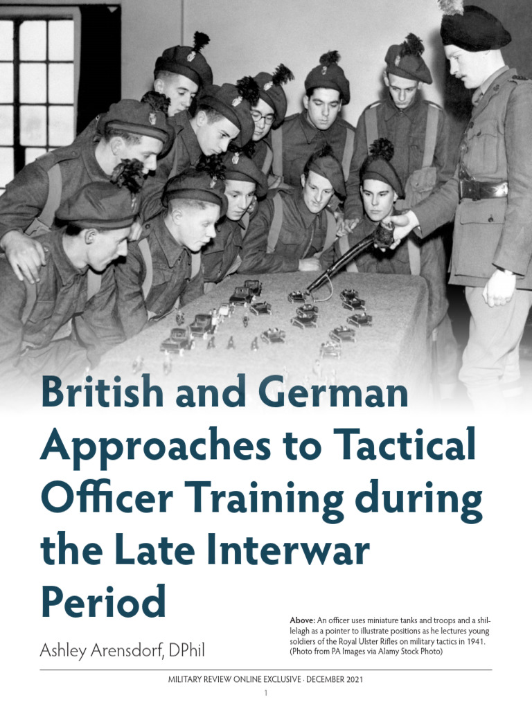 British vs. German Tactical Officer Training | PDF | Division (Military ...