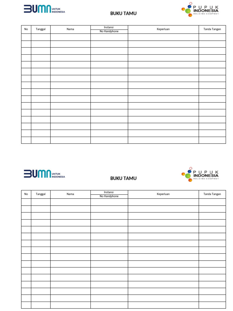 Buku Tamu | PDF